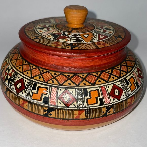 Hand Painted | Art | Vintage Art Clay Pottery Cusco Peru Handmade Hand ...